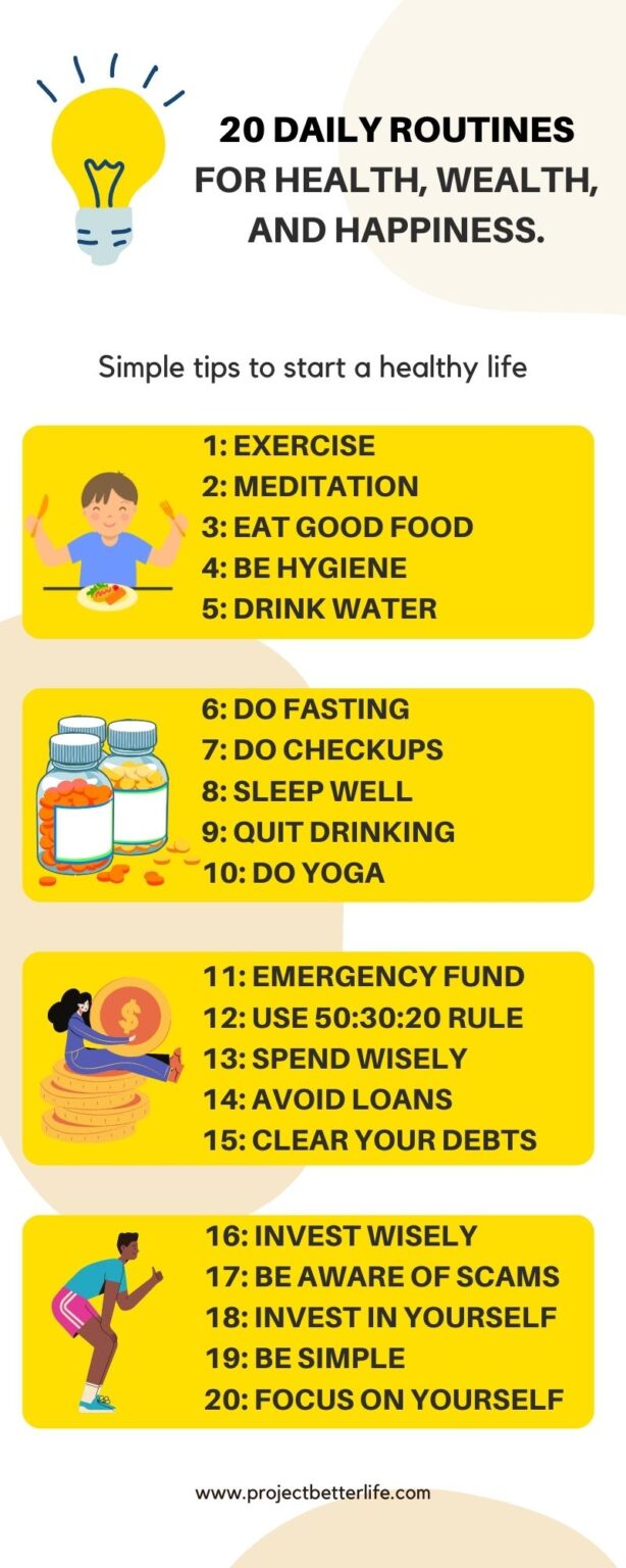 21 Daily Routines For Health, Wealth, and Happiness